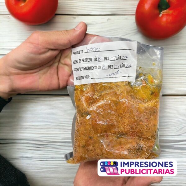 Rótulos o etiquetas de alimentos